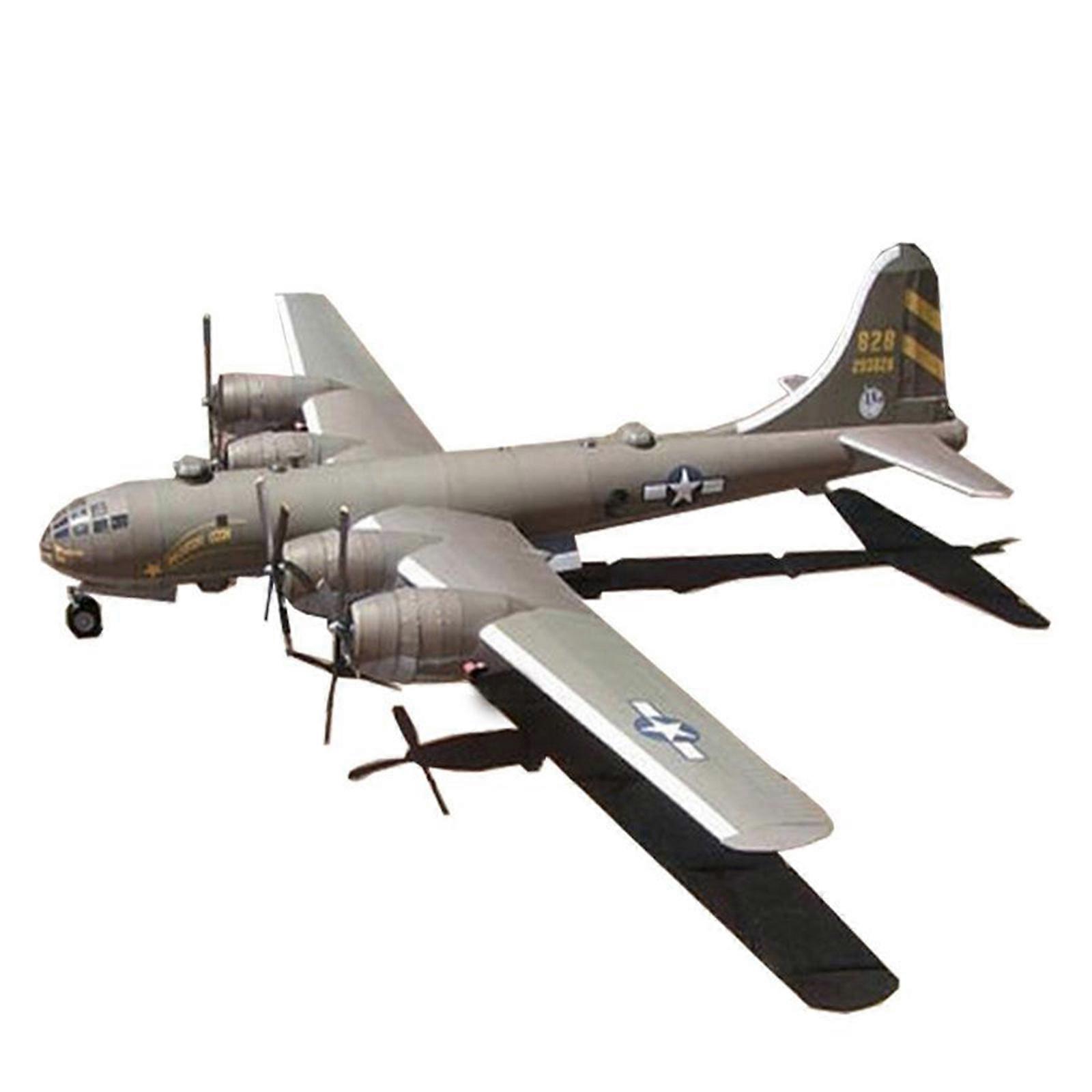 1:48 DIY 3D Paper Model Kit Toy Decoration B-29 Paper Airplane Toy ...