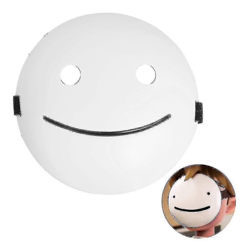 White Smile Dream Mask Cosplay Mask Diy Props For Halloween Fancy Dress ...