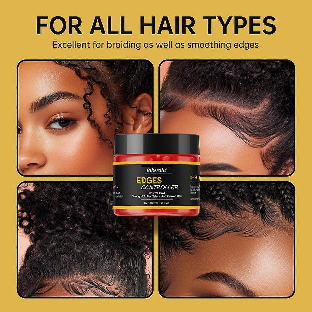 Strong Hold Edge Control Gel with Castor Oil, Non-Greasy, Non-Flaking ...