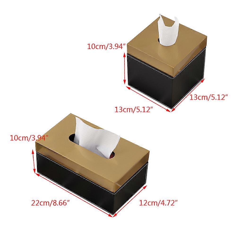PU Leather Tissue Box Metal Draw Paper for Case Modern for Facial ...