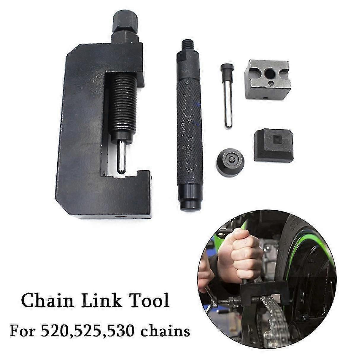 Tools Chain Riveter Punching Chain Link Installation 520/525/530/Oil ...