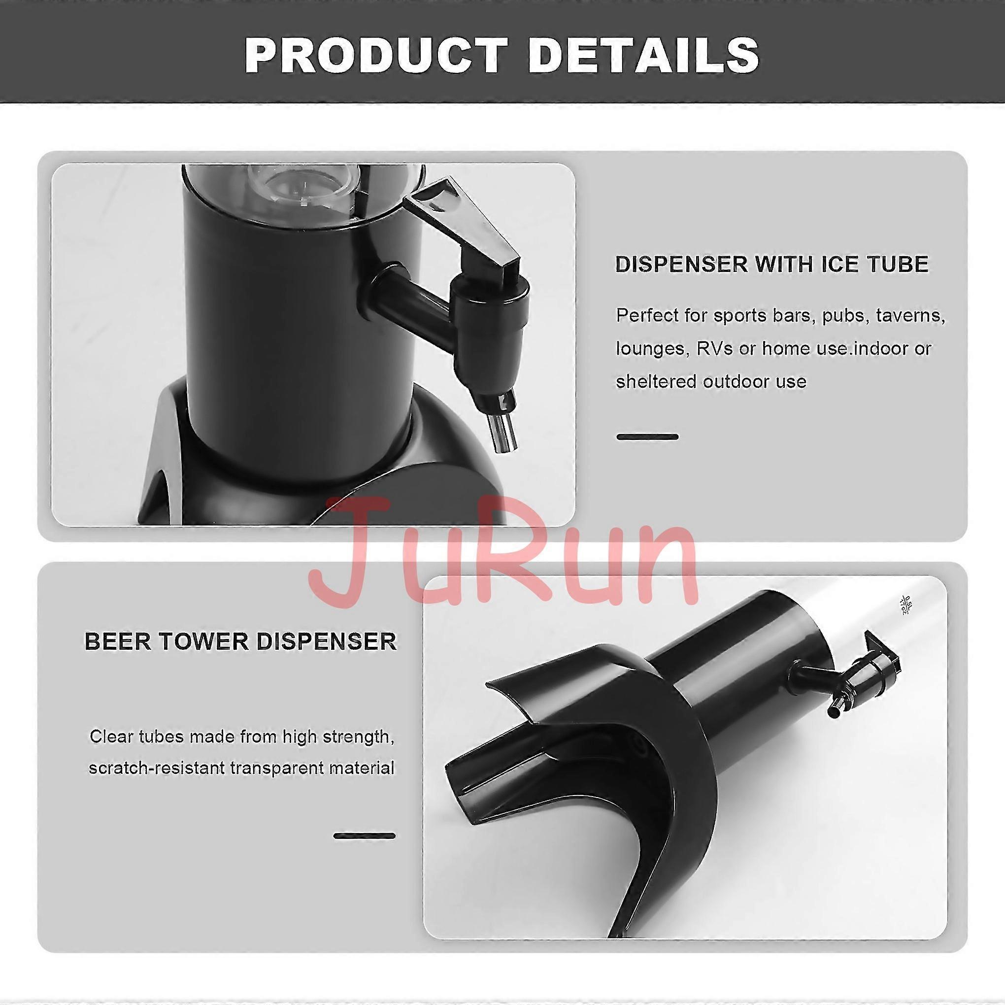 For 15l Beer Dispenser Tower Easy Clean Integrated Tap With Ice Tube ...