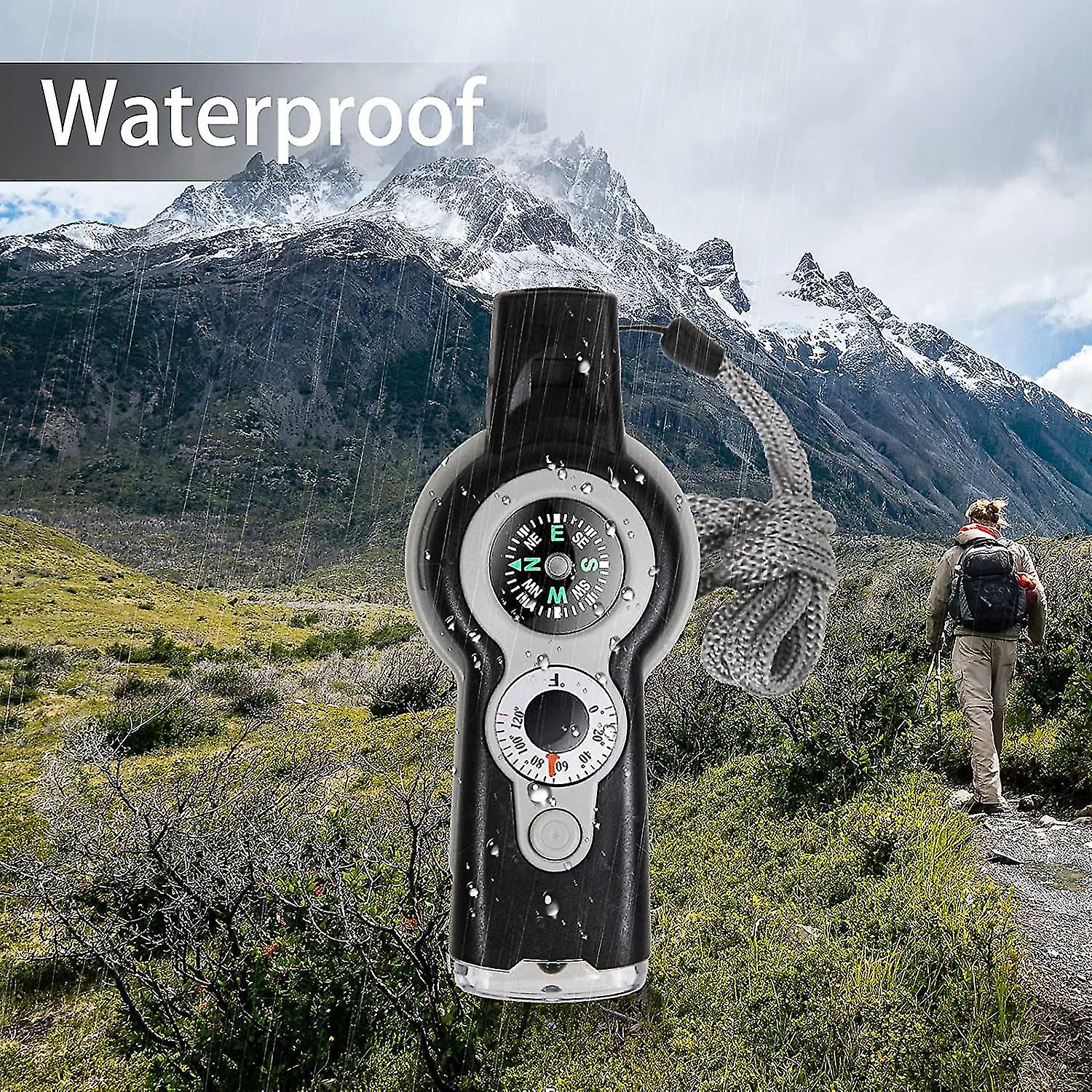Seven In One Emergency Whistle, Loud And Crisp Whistle, Multi-function ...