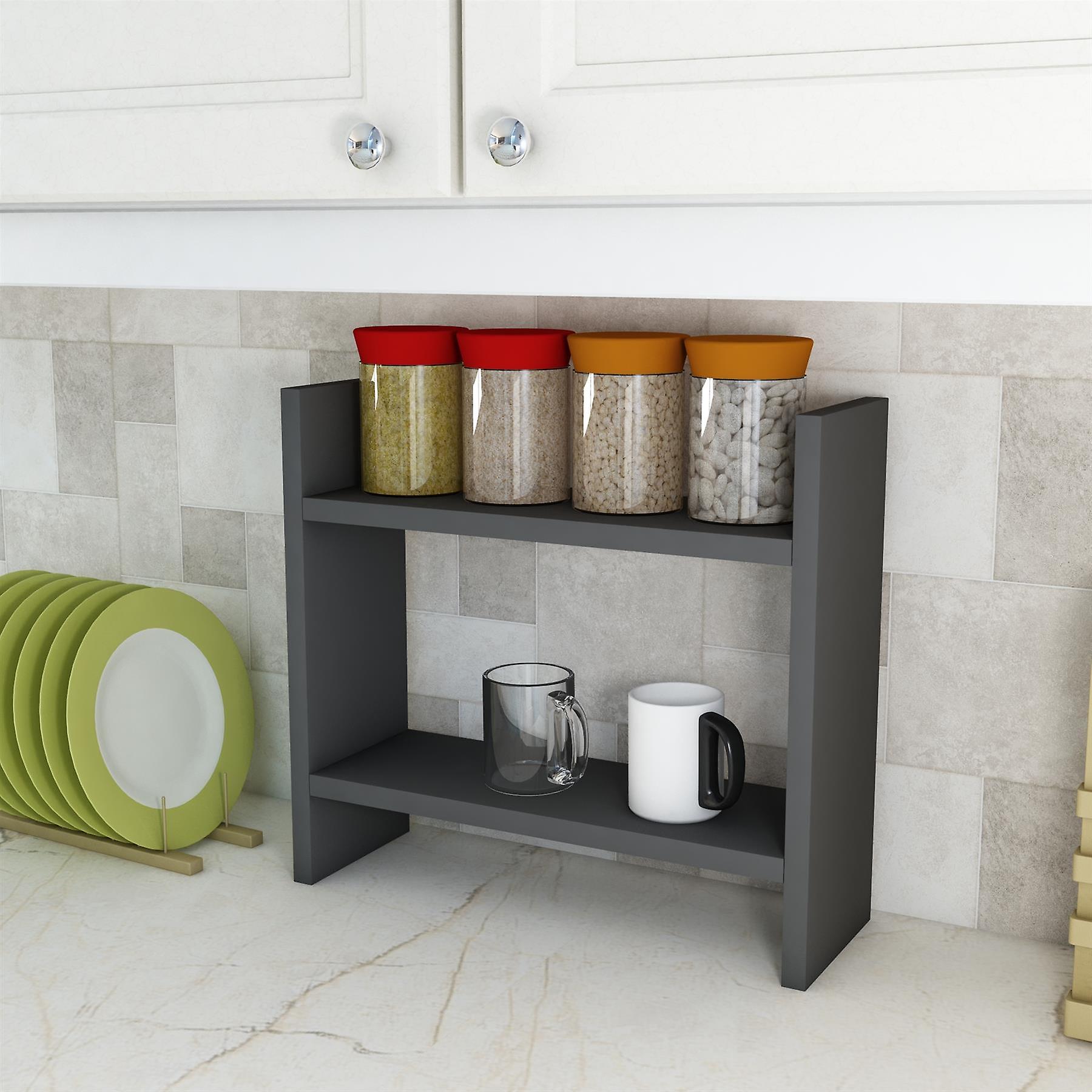 Free Freestanding Multi-Purpose Shelf - Dark Grey | Fruugo UK