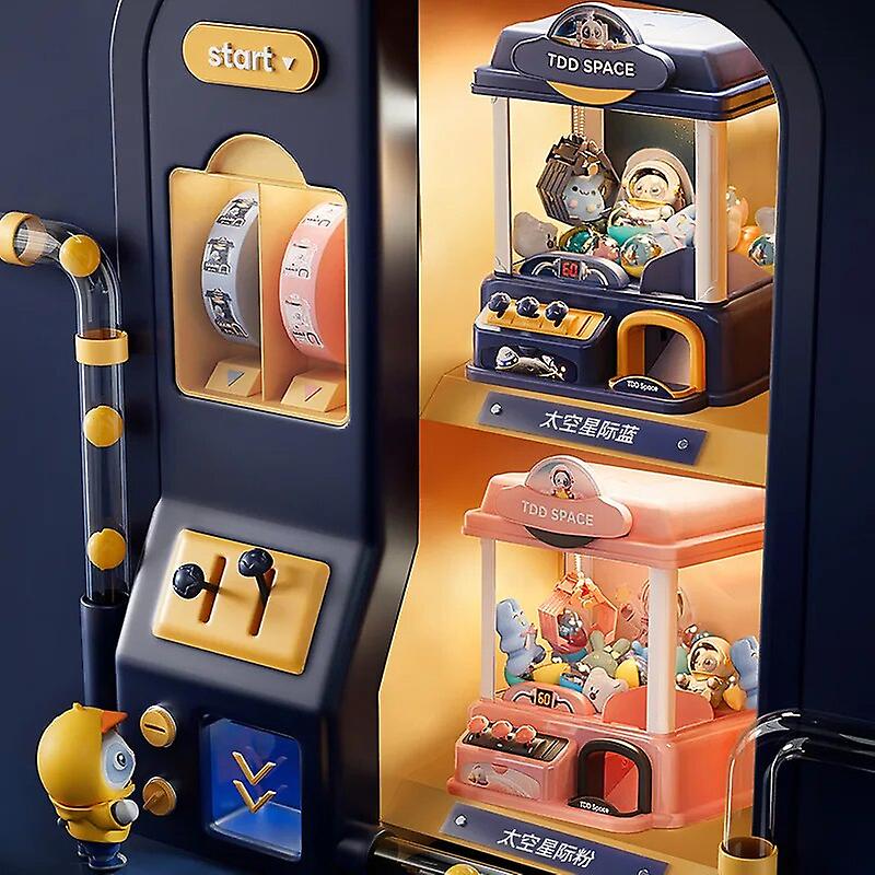 Diy Automatic Doll Machine Kids Coin Operated Play Game Mini Claw Catch ...