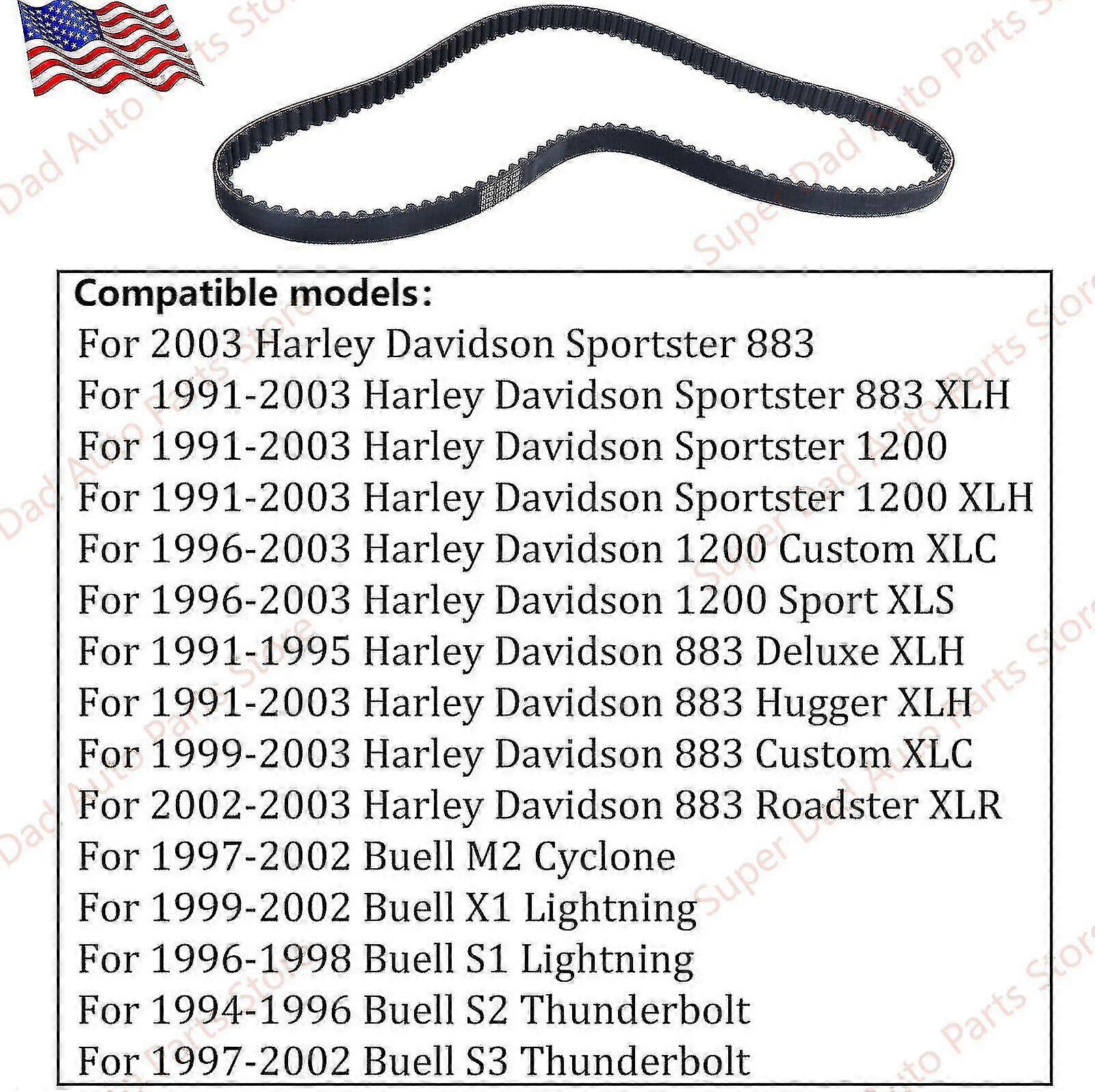High quality 2024 40022-91 REAR DRIVE BELT Fits HARLEY SPORTSTER 883 ...