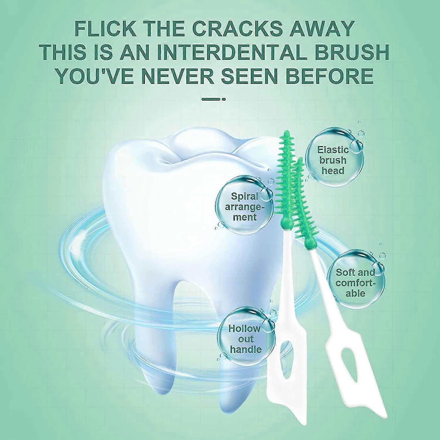 160 Pcs Interdental Brushes Dental Floss Brush Adaptive Interdental ...