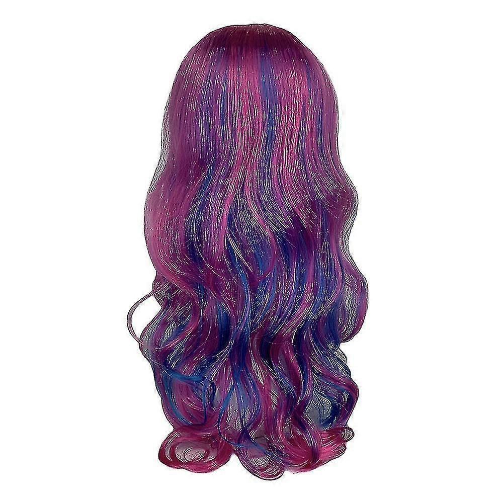 Kids Girls Ombre Long Curly Wig Wavy Descendants 3 Cosplay Wigs, Pink ...