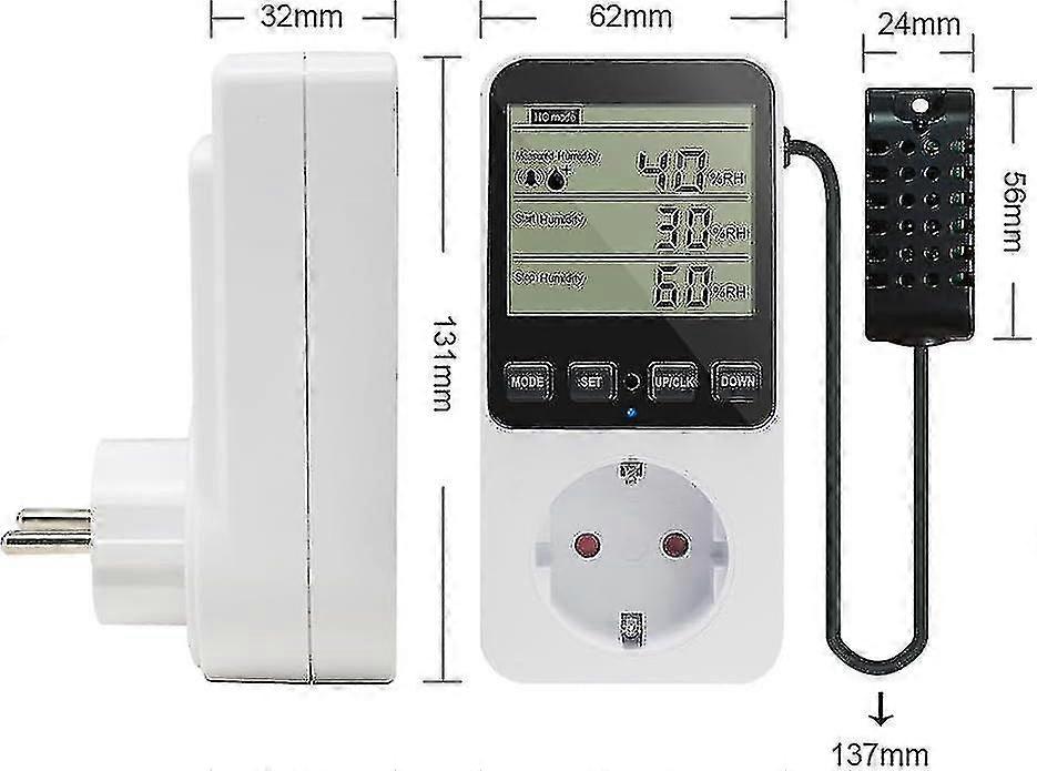Humidity Regulator Temperature Controller Socket 230 V With Sensor ...