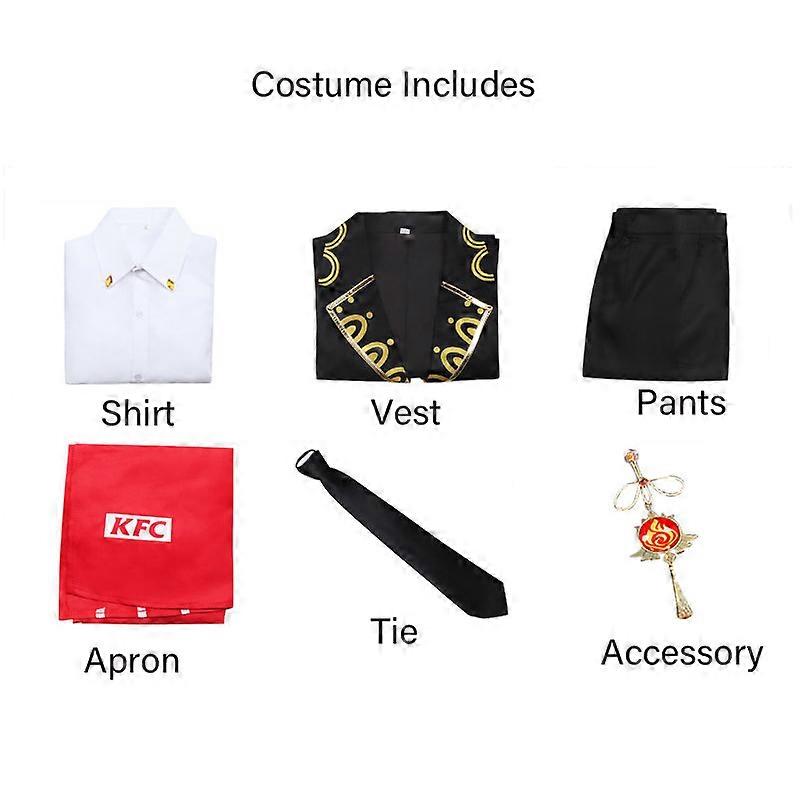 Game Genshin Impact Diluc Cosplay Costume Kfc Diluc Genshin Cosplay Men ...