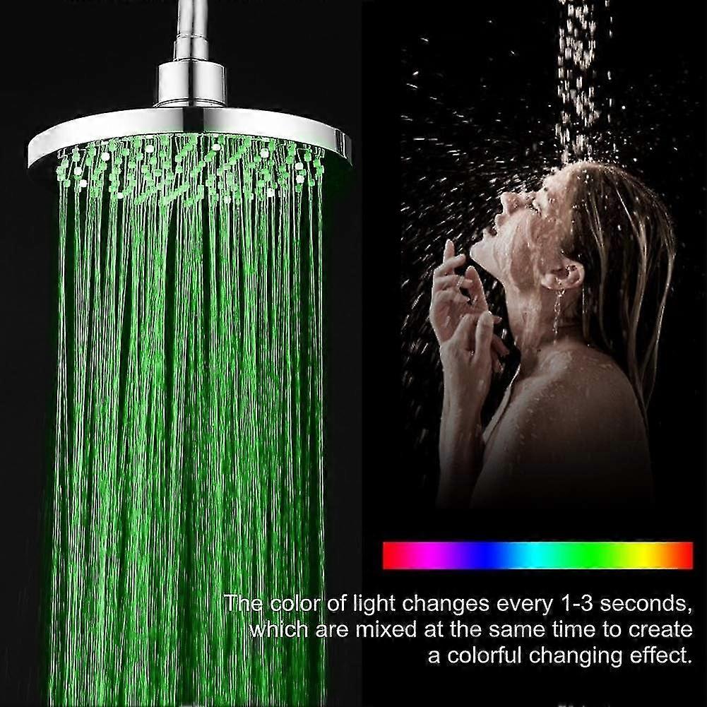 Led Shower Head, 20cm Illuminated Shower Head, Color Shower Head, Led ...