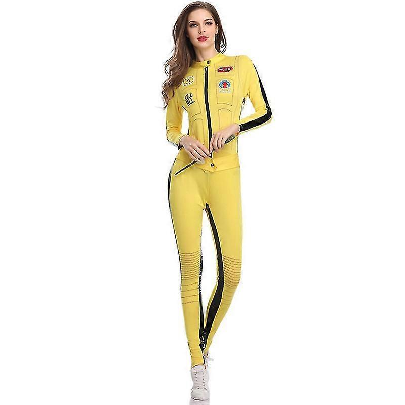 Yellow Women's Sexy Racer Costume - Race Car Driver Costume | Fruugo UK
