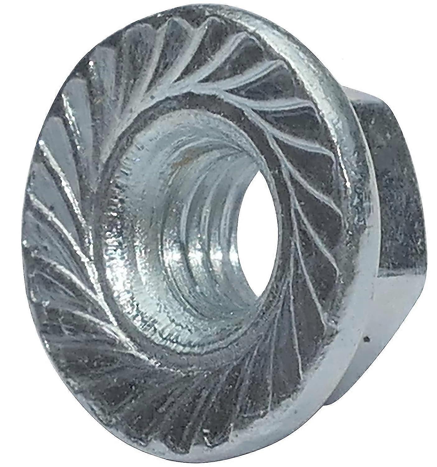 C49643 - Set of 100 hexagonal nuts with flange/notched base M6 external ...