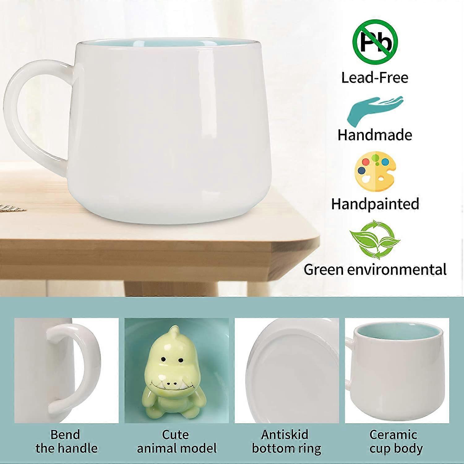 3D Coffee Mug Alpaca Inside Cup,Best Cocoa Cups Couples Mugs (White ...