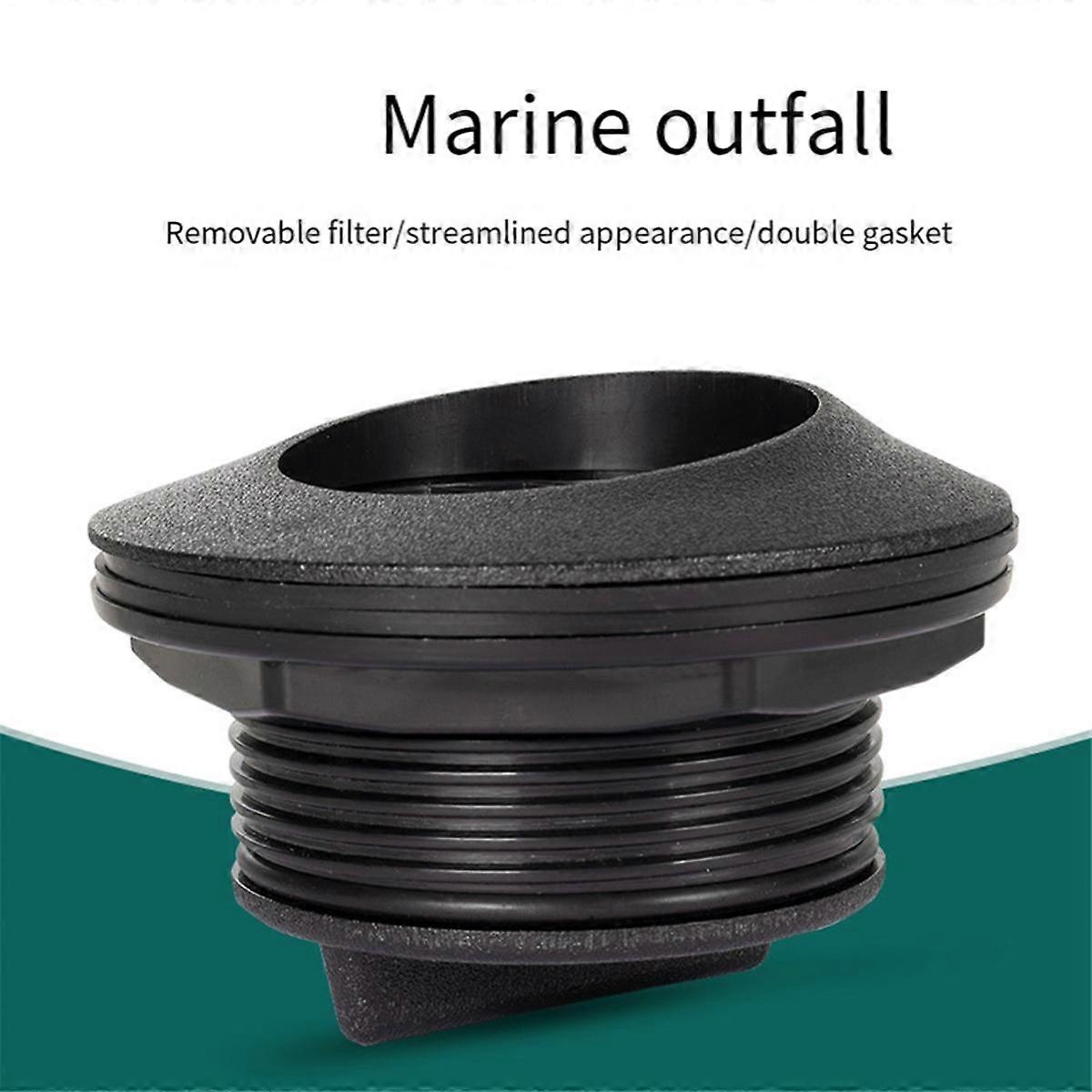 Boat Scupper Valve Outlet Marine Water Drain Plug & Seal Ring for Yacht ...