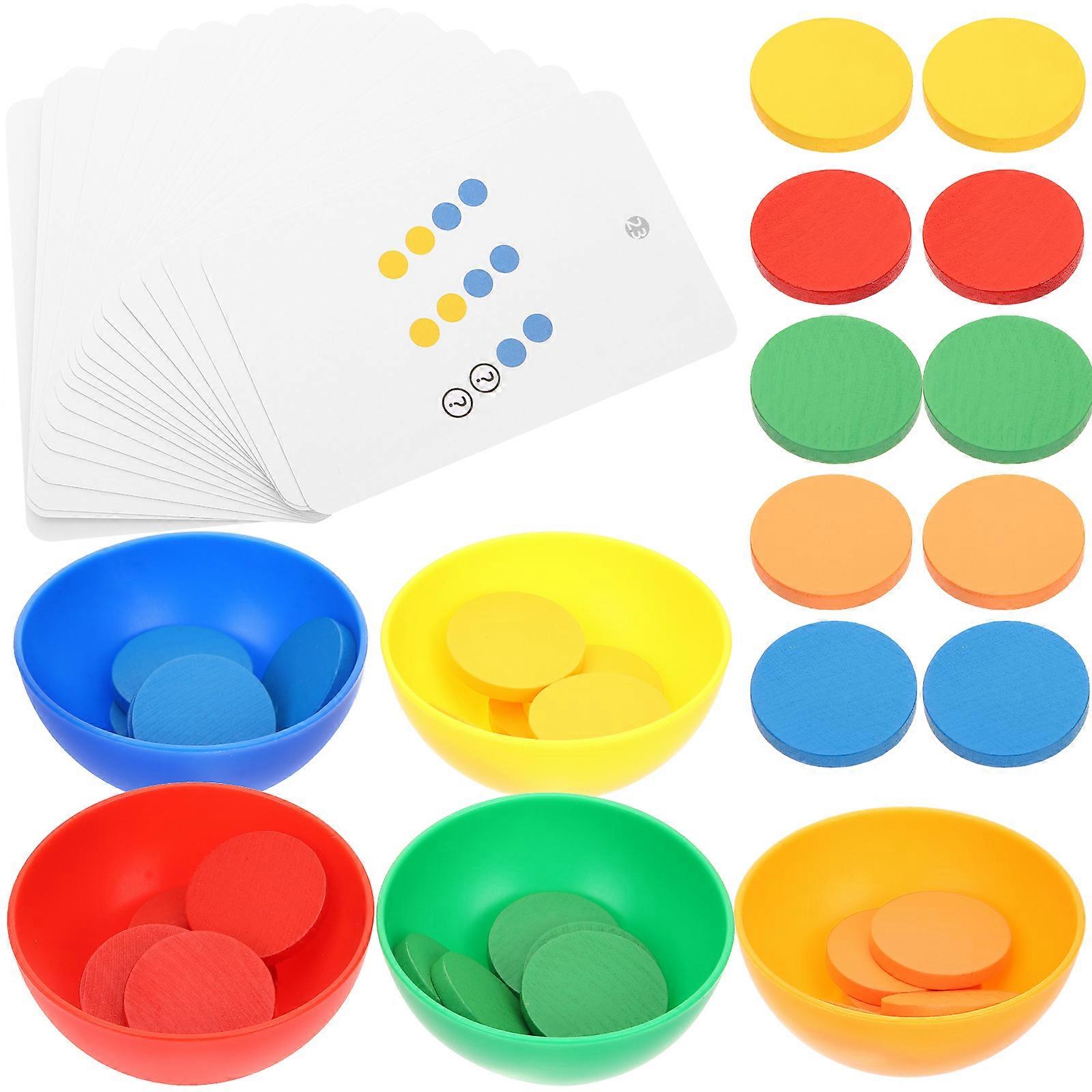 1 Set Matching Game Color Sorting Bowls Toy Learning Color Sorting Toy ...
