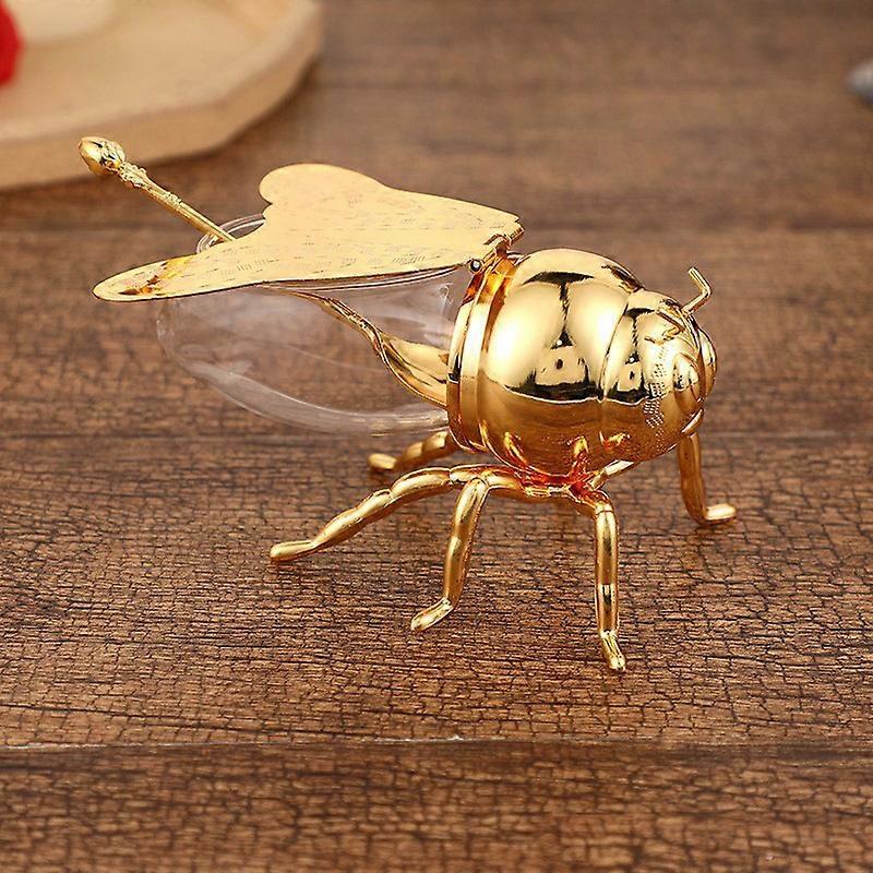 Light luxury creative simulation bee jar, honey jar with lid, crystal ...