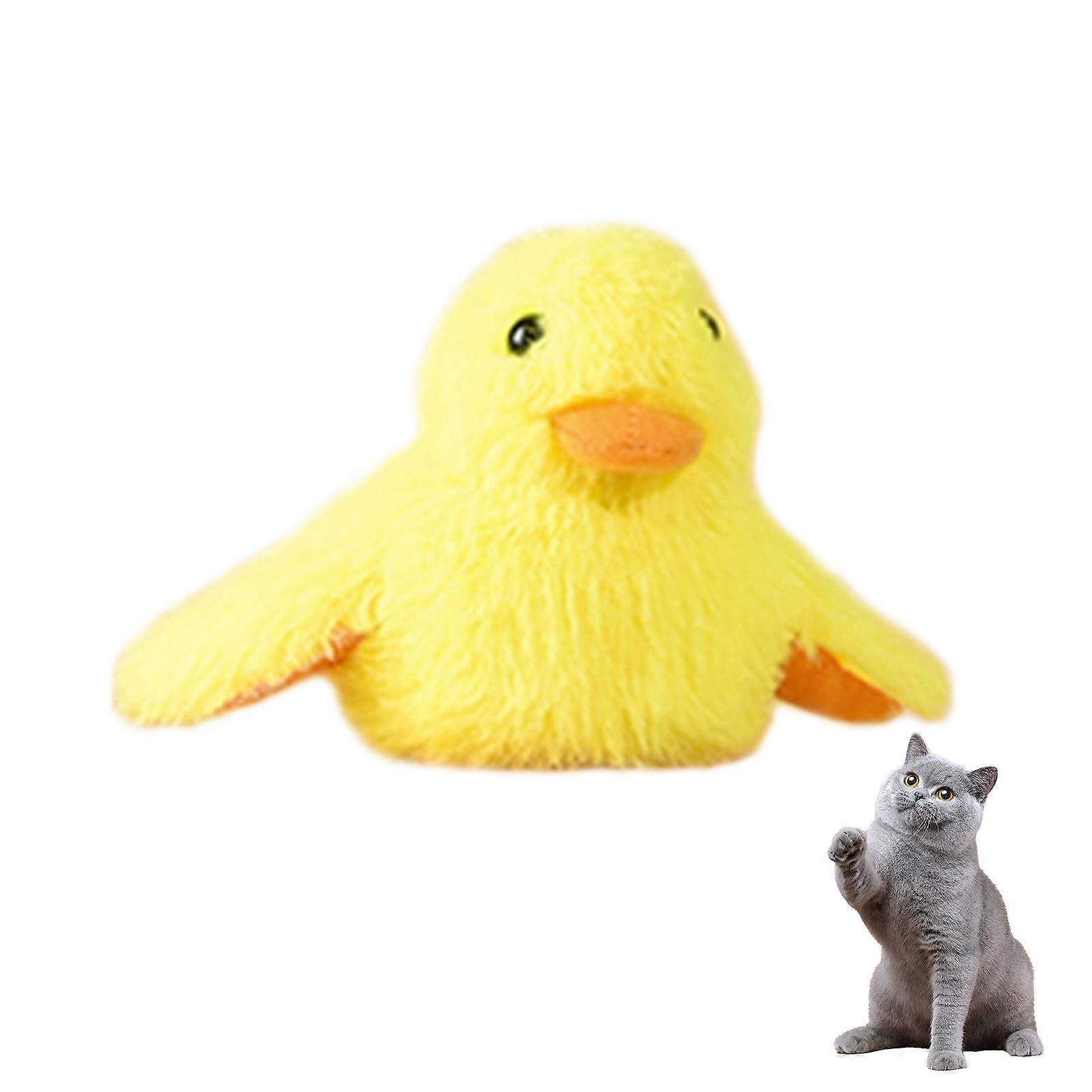 Cat Toys Rechargeable Flapping Duck, 2024 Touch Activated Kitten Plush ...