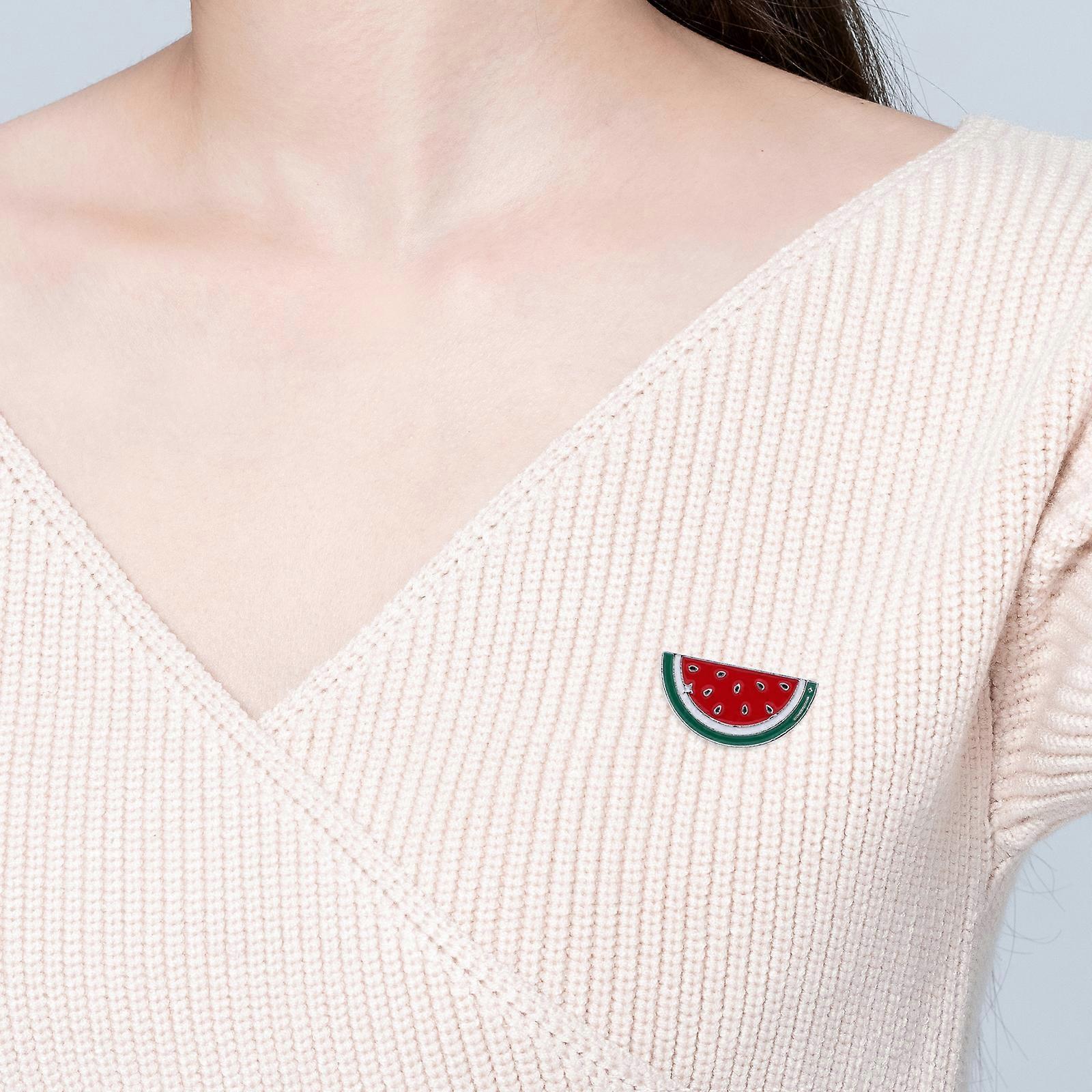 2pcs Alloy Watermelon Brooches Fruit Brooches Lapel Pin Women Coat Pin ...