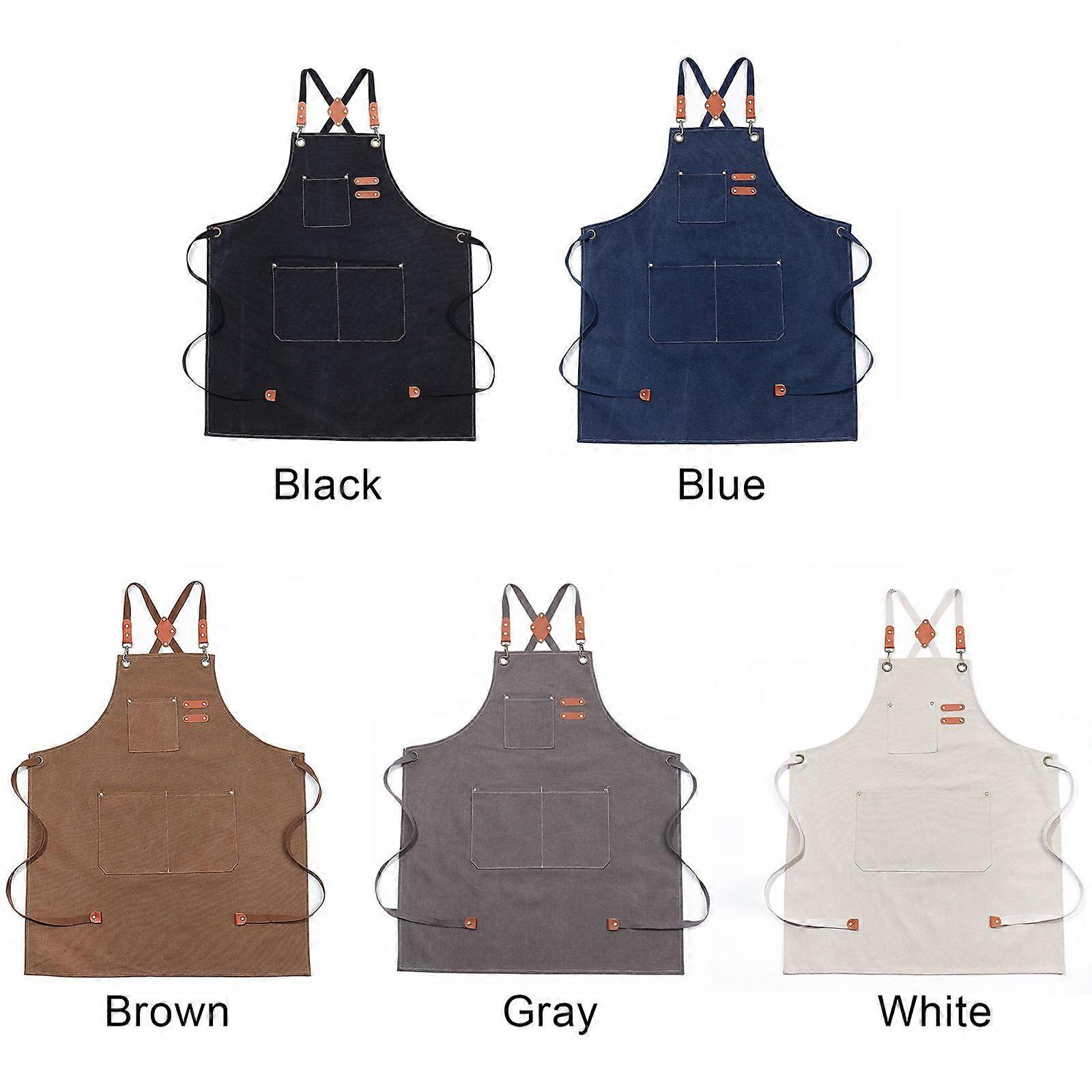Work Apron With Tool Pockets, Durable Chef Workshop Carpenter Apron For ...