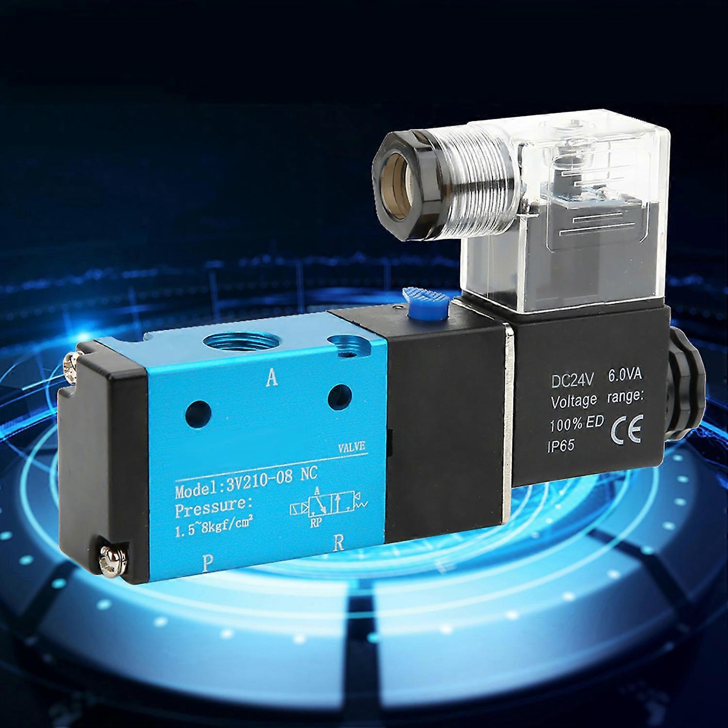 3V210-08 2 Position 5 Way Solenoid Valve PT1/4in 1.2MPa 170Psi Solenoid ...