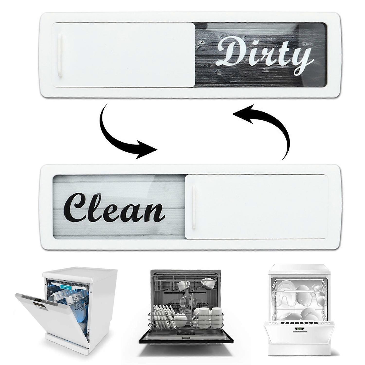 Dirty Clean Dishwasher Magnet Easy to Read Slide Dish Washing Machine ...