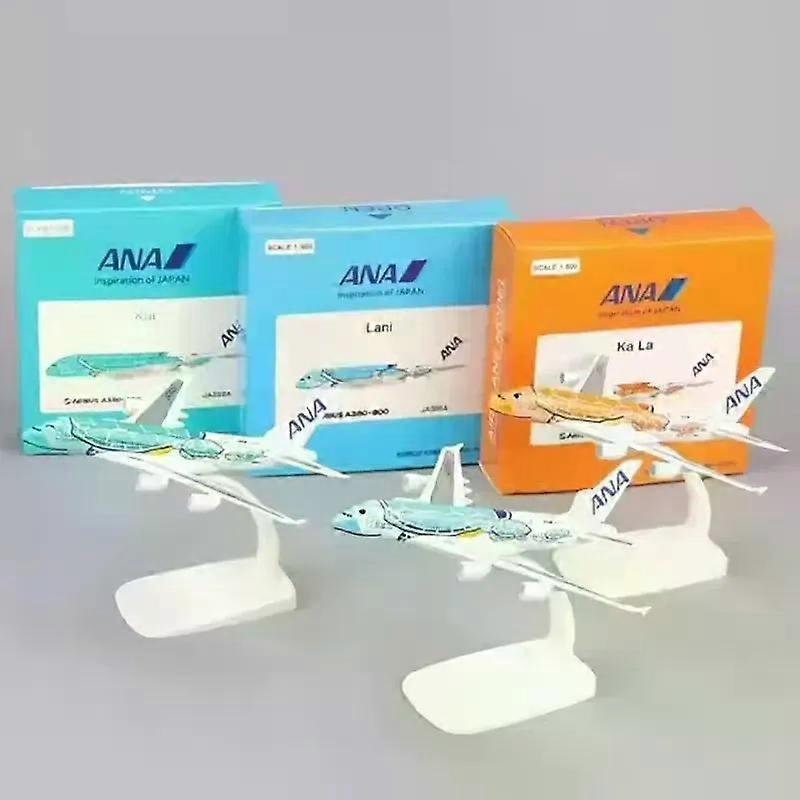 2025 New 14CM 1/500 Scale Airbus A380 Japan ANA Airlines Blue Turtle ...