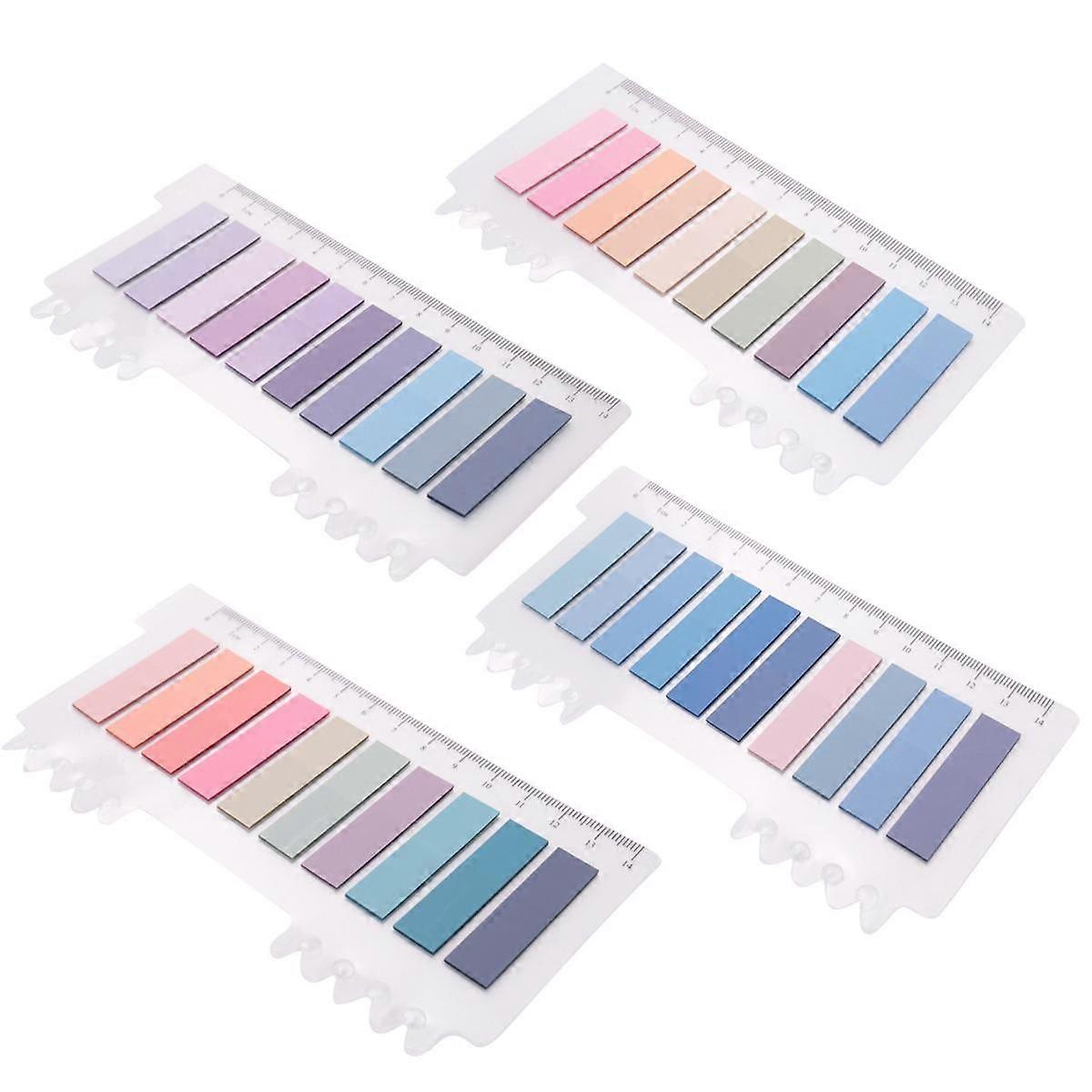 800 Pcs Sticky Index Tabs, 4 Sheets Morandi Strip Index Tabs, Writable ...