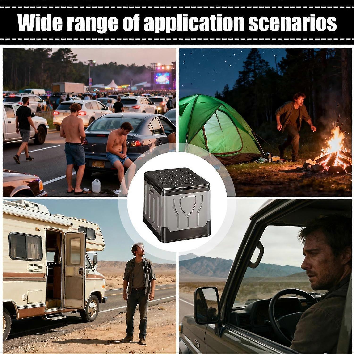 Portable Toilet for Camping Foldable Large Bucket With Lid Travel Potty ...