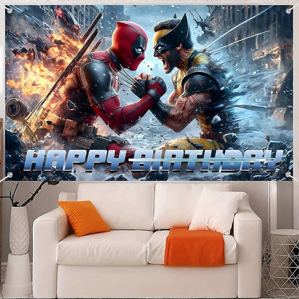 Deadpool vs Wolverine Party Supplies Decoration Backdrop Background ...