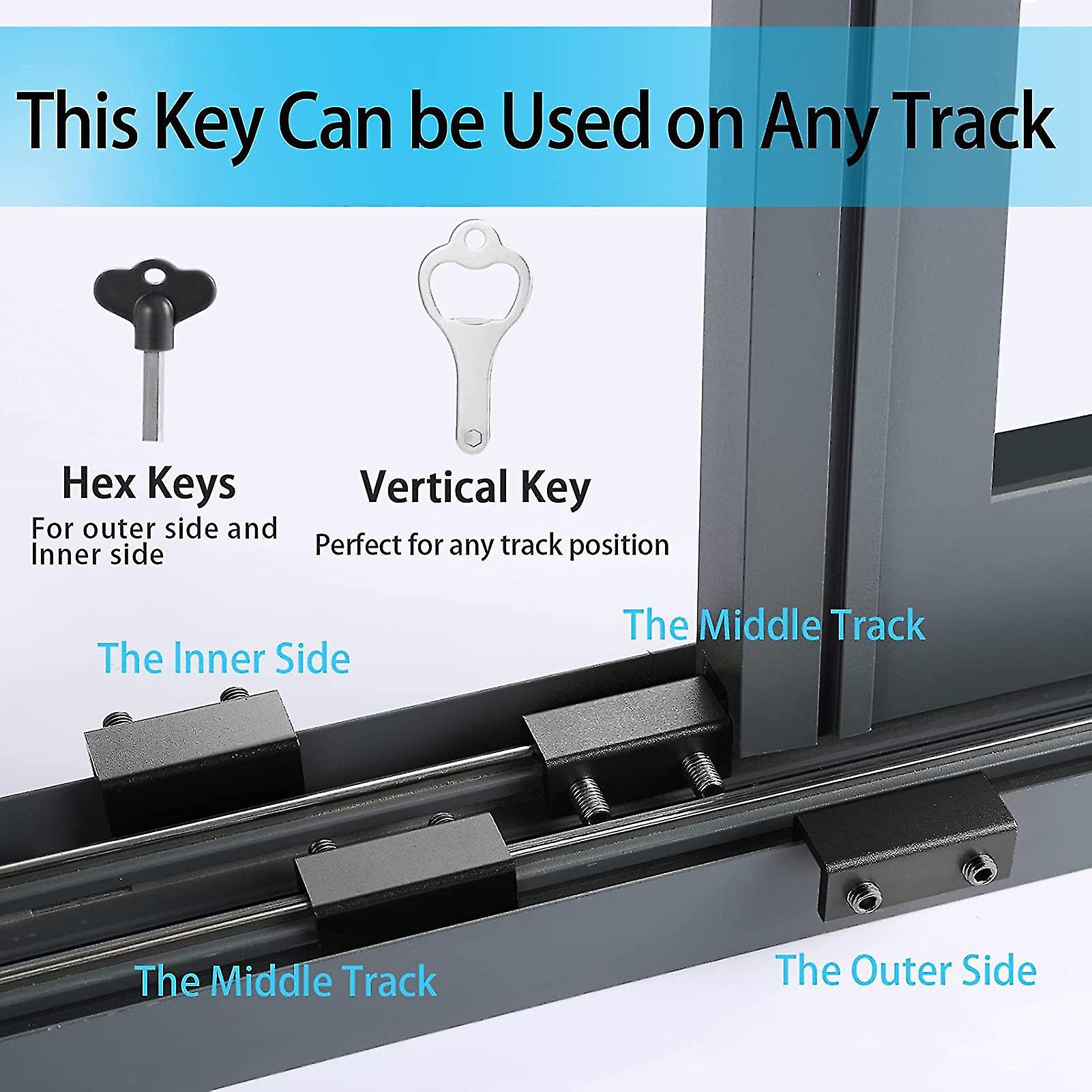 1 Set Window Limiter Sturdy Easy To Install Anti-theft Aluminum Alloy ...