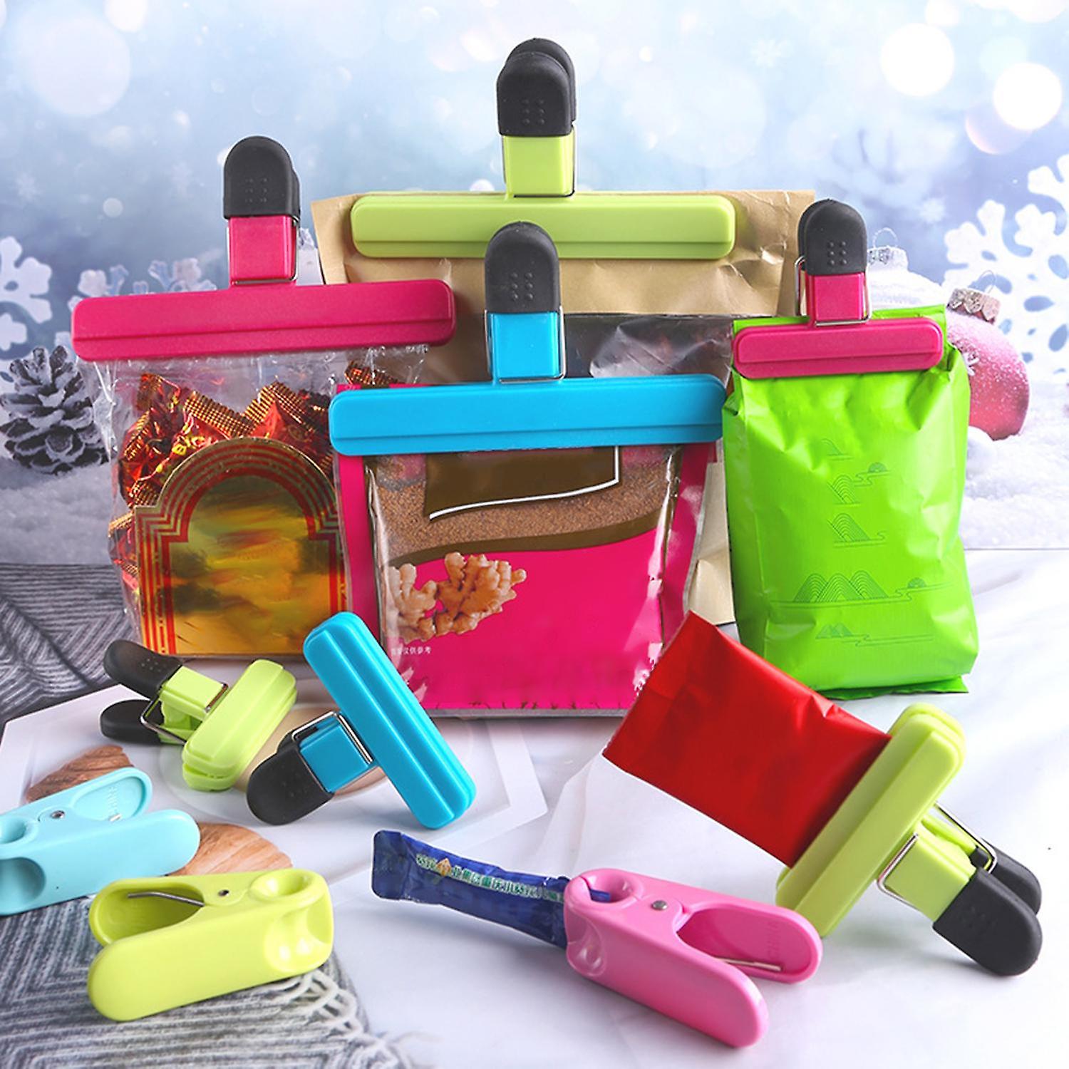 12Pcs Sealing Clip Durable Reusable Food Packages Bag Clips Non-slip ...