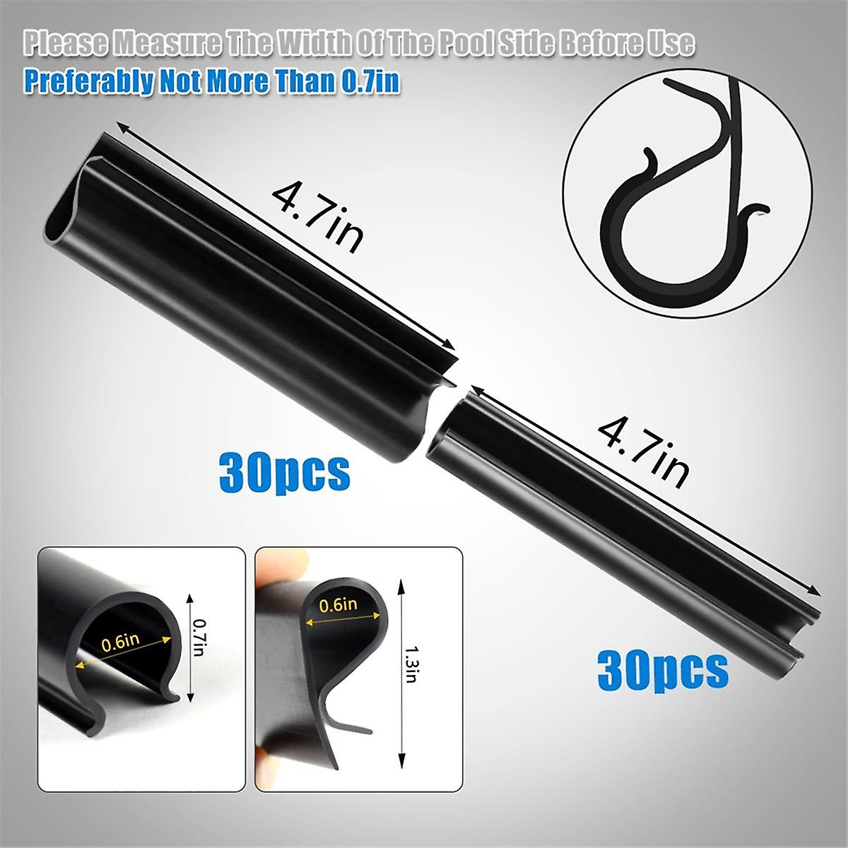 60PCS Winter Pool Cover Clips for Above Ground Pool Covers-2 Shapes ...