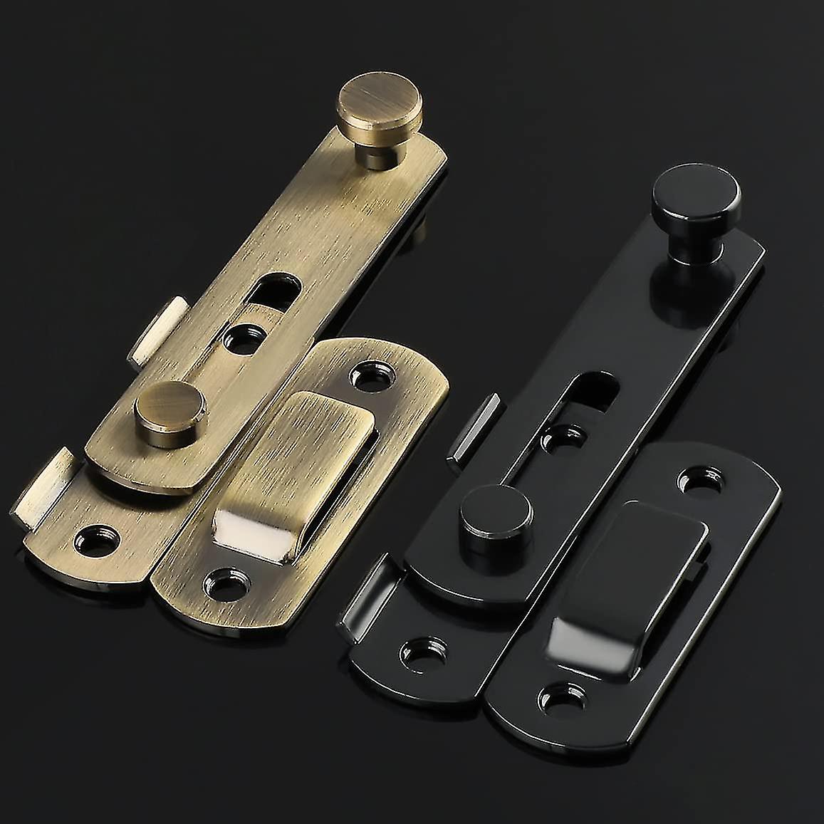 Thicker Gate Lock Black Door Latch Small Gate Bolt Sliding Door Lock ...