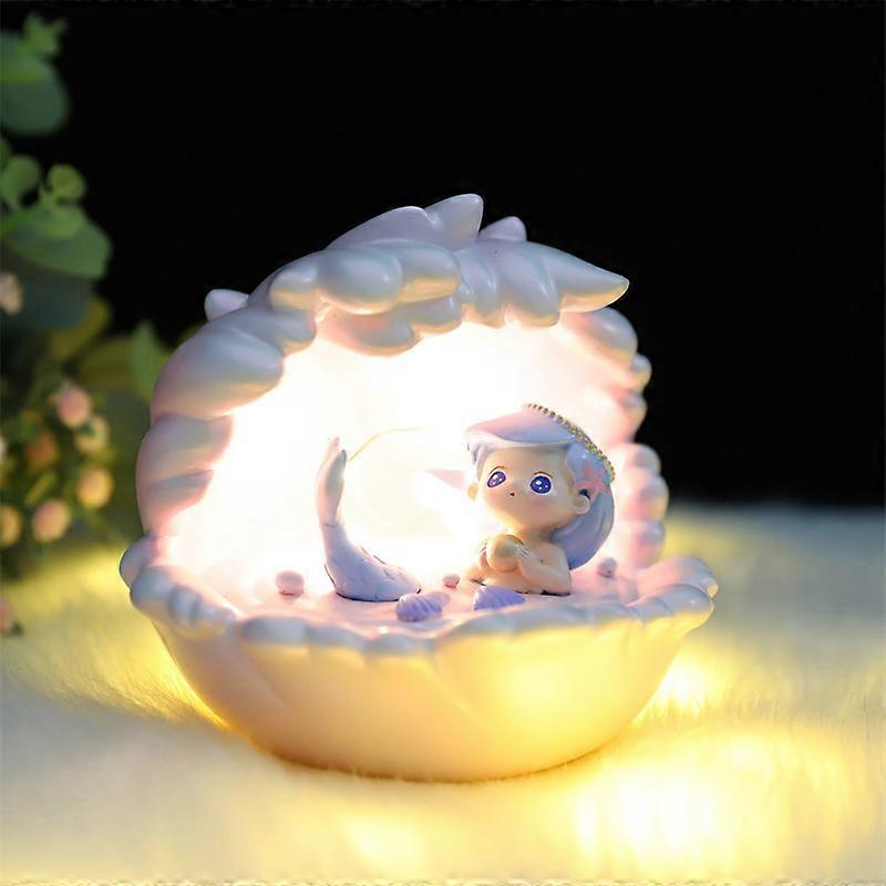 Mermaid Sea of Starfish Waves Shells Mermaid Star Lamp Practical Night ...