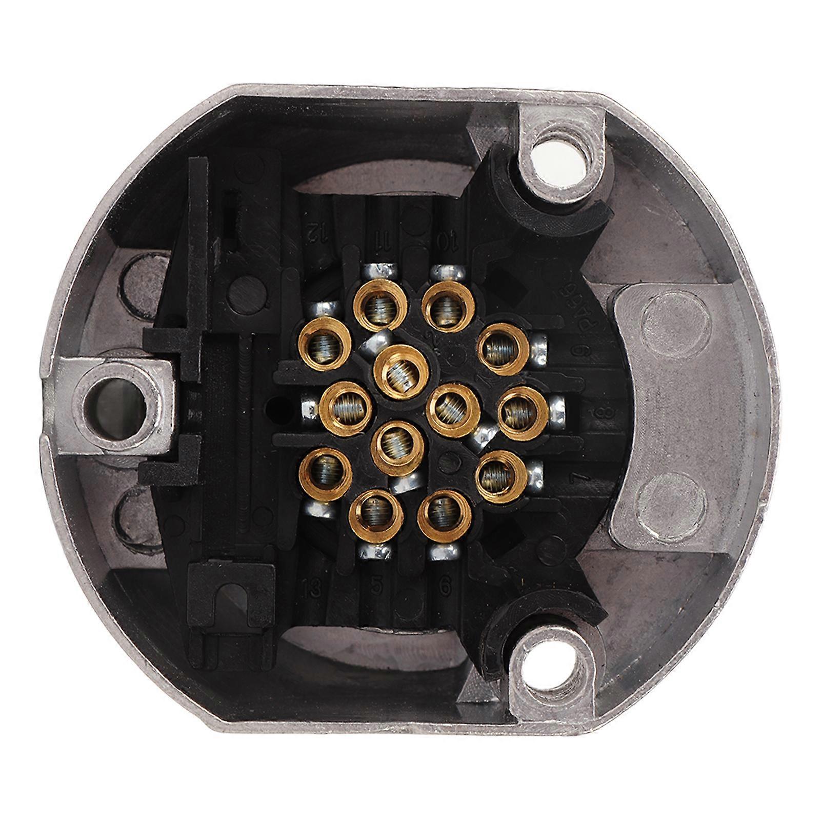 13 Pin Trailer Socket 12V Aluminum Alloy Female Trailer Connector for ...