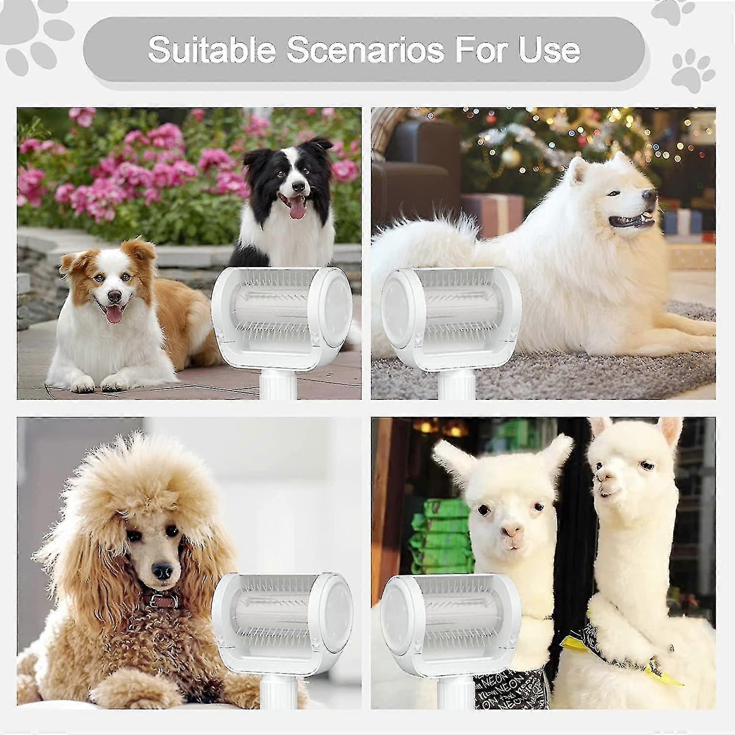 Electric Dog Brush For Long Haired Dogs Slicker Brush For Dogs Shedding ...