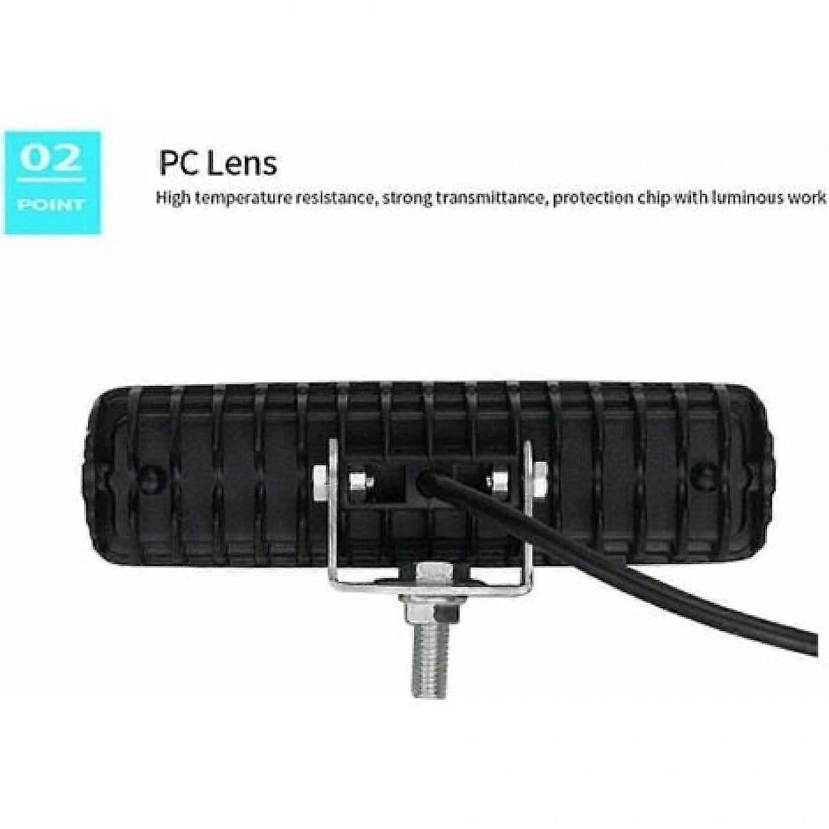 2 x LED Work Light 12V 24V 16 LED 48W Work Light, IP67 Waterproof Depth ...