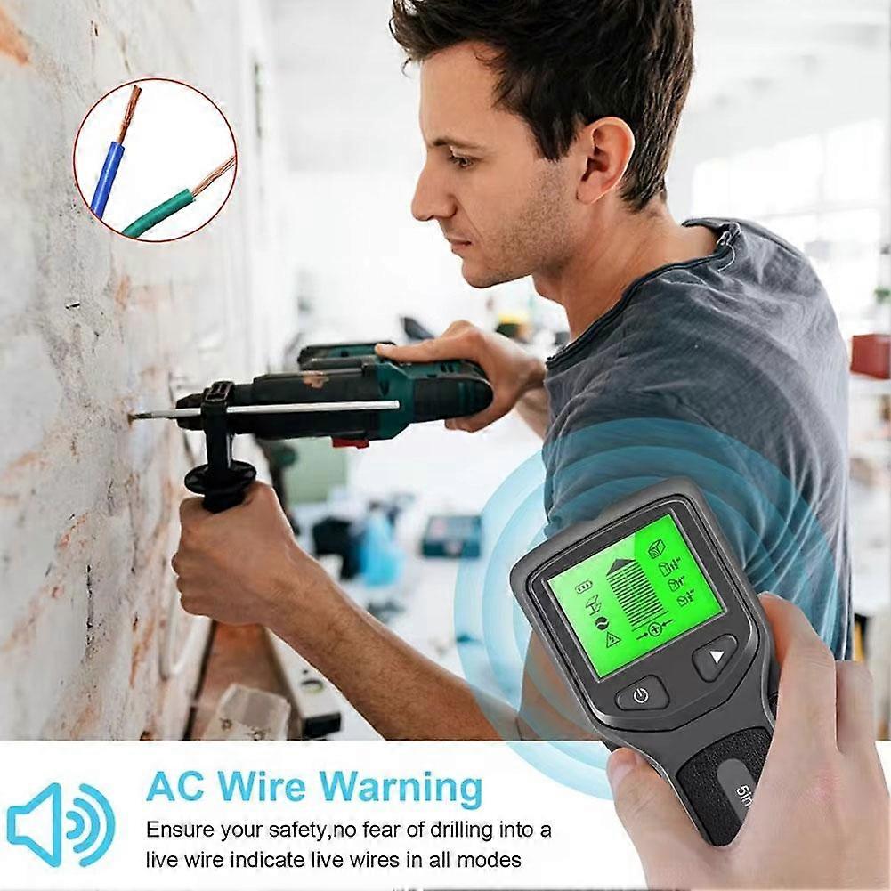5 in 1 Electric Detector Wall Wood Metal Sensor Wire Stud Finder Cable ...