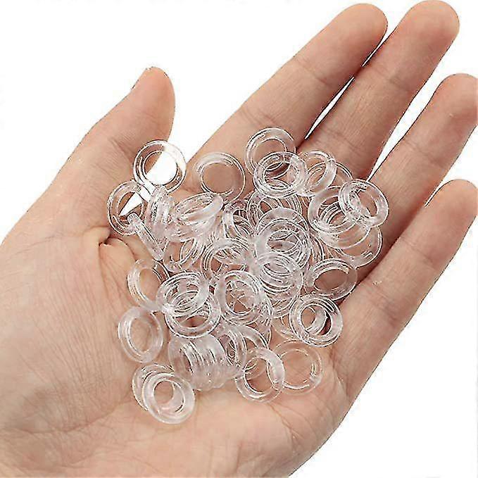 2024 100 Pieces Clear Roman Blind Curtain Rings, 14mm Outer Diameter, 7 ...