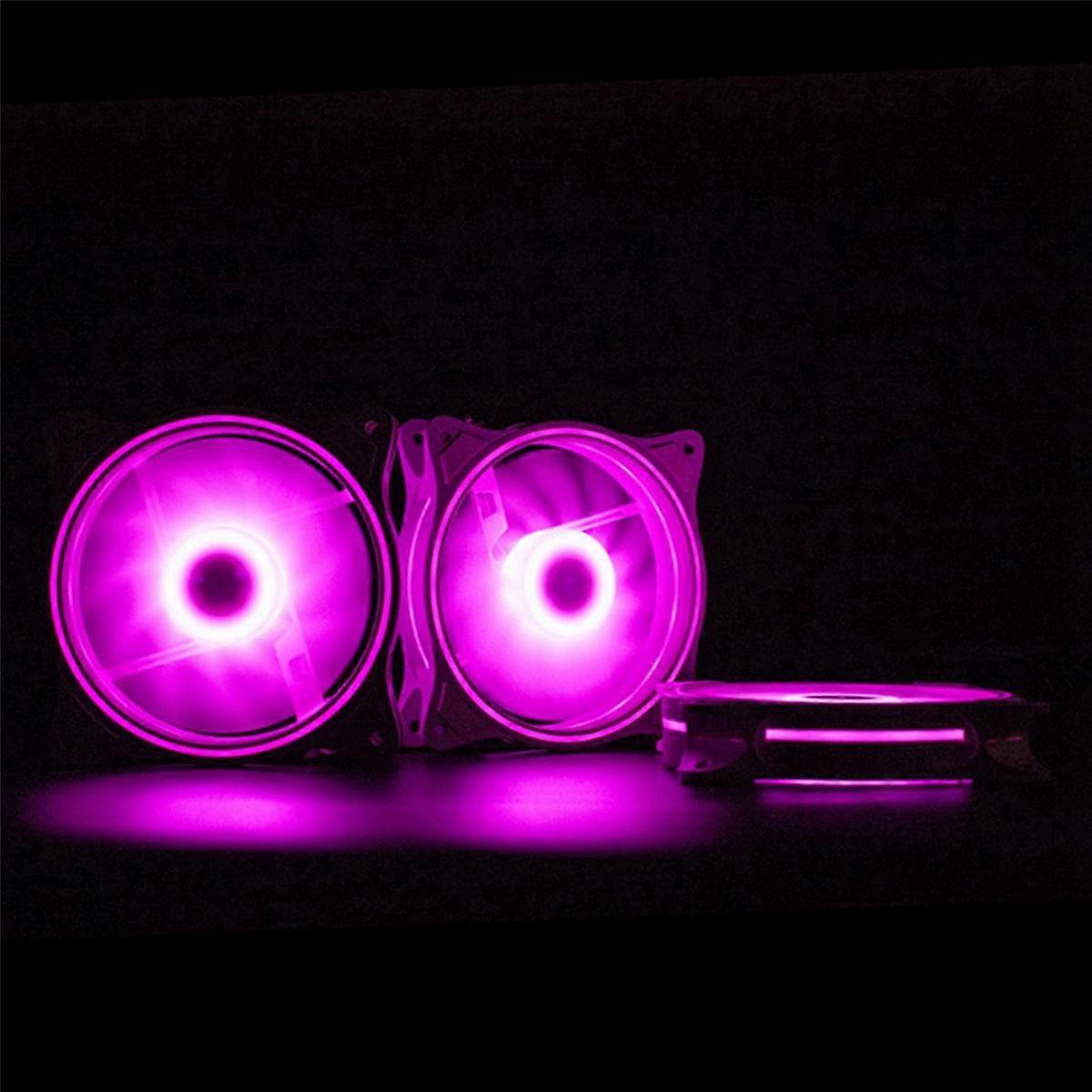 4 Pin 120mm Cool Fan Pc Fans 3 Aperture Interntl External Pink LED ...
