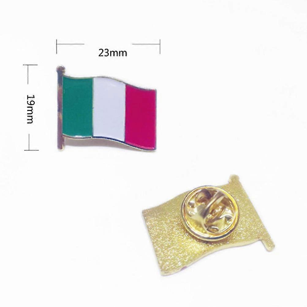 10 Pcs National Flag Badge Italian Flag Badges National Flag Brooch ...