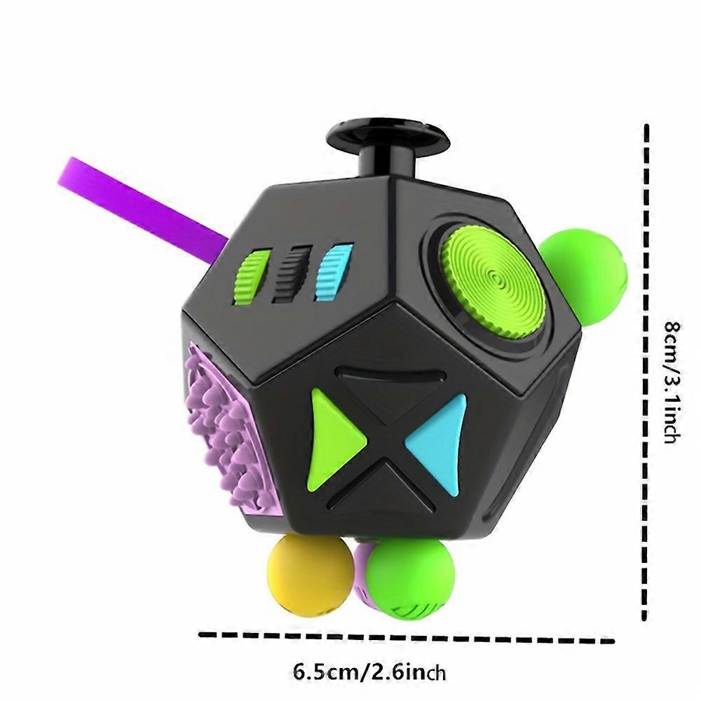 Dodecagon Fidget Toys Cube - 12 Sided Anti Stress Autism & Anxiety ...