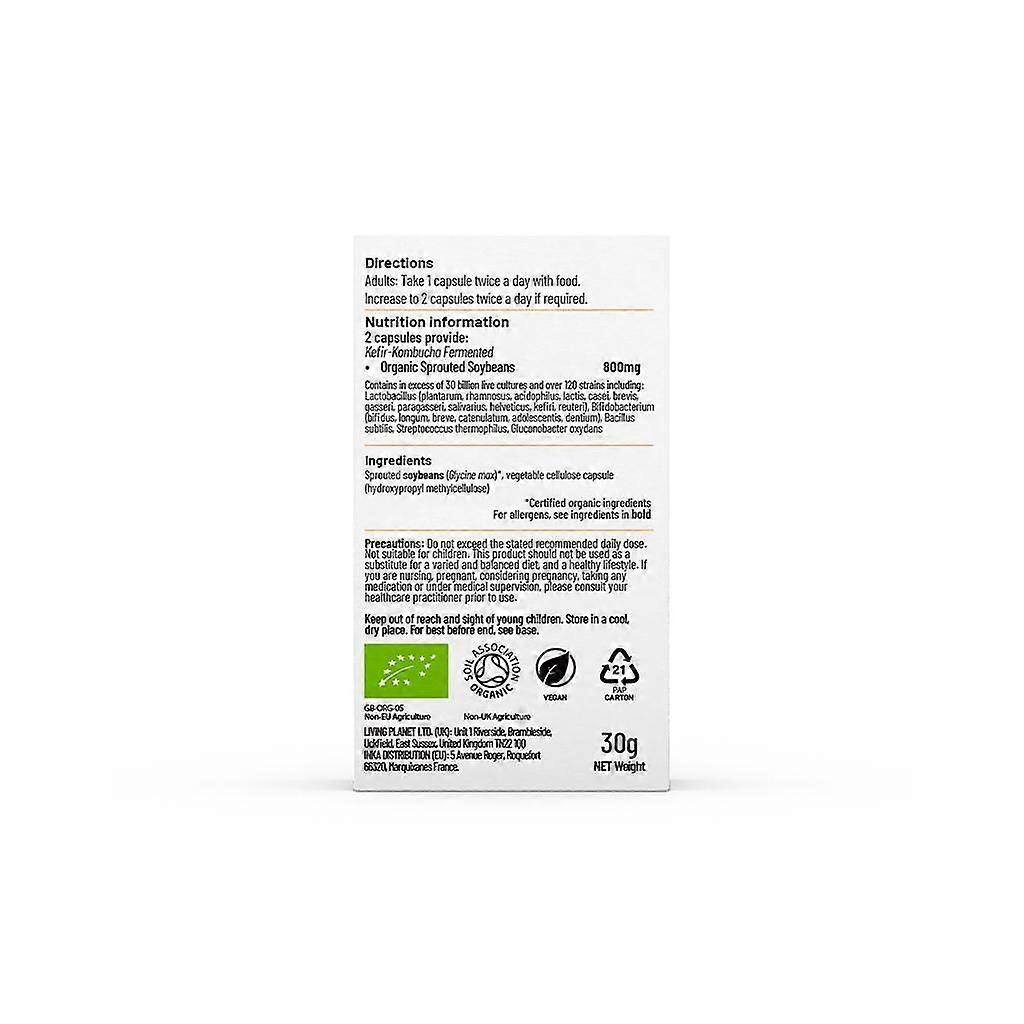 Living Nutrition Organic Fermented Symbiotic Capsules 60 (LN2001 ...