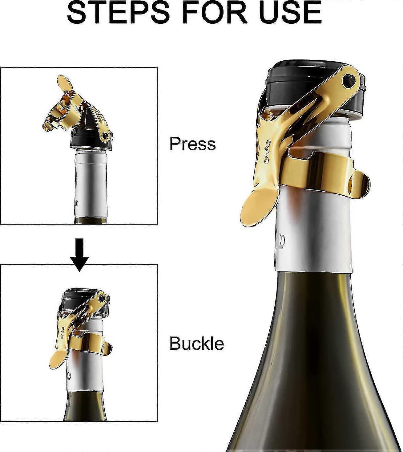 Champagne Stopper, 2pcs Less Steel Champagne Bottle Plug Er For Cav ...