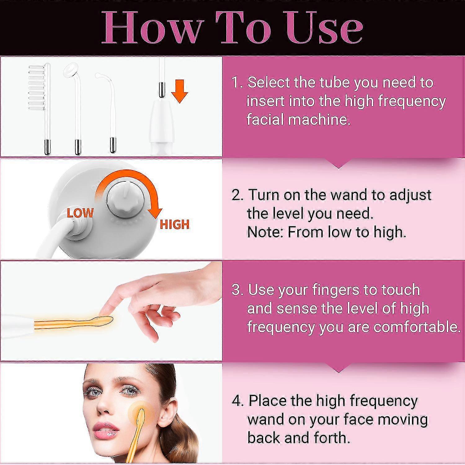 High Frequency Facial Machine -portable Handheld Neon High Frequency ...