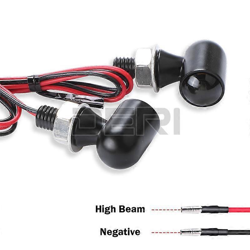 Aluminium Motorcycle led Turn Signal Light Black/Chrome Amber flasher ...