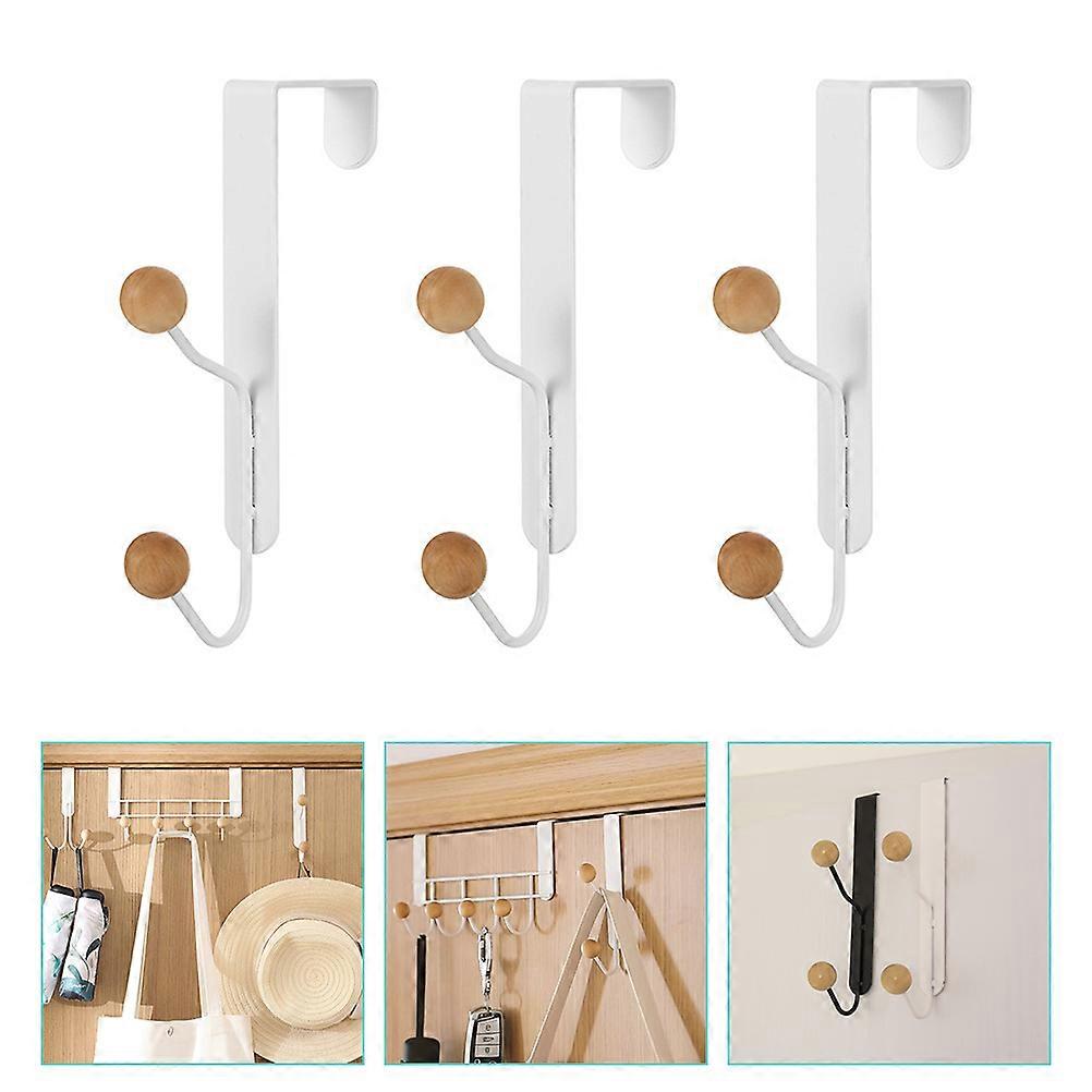 3 Pcs Wreath Door Hook Clothes Hanging Hook Double Hanger Hooks Wall ...