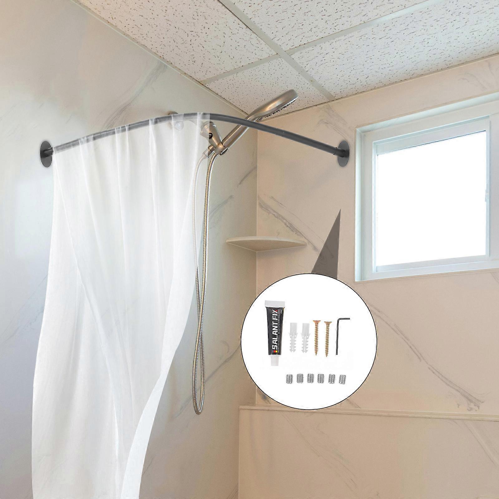 Curved Shower Curtain Rod Adjustable Arched Curved Shower Curtain Rod ...