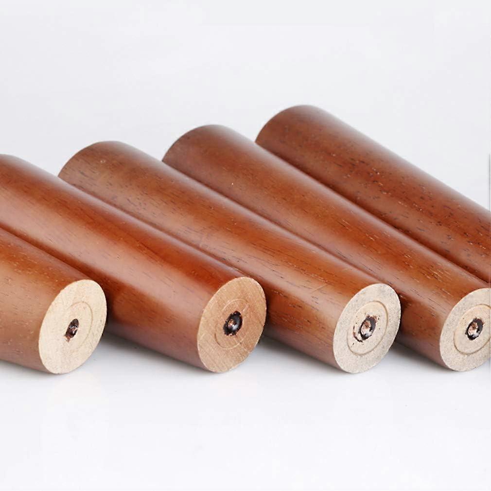 Wooden Furniture LegsSet of 4 Wooden Furniture Legs, Round Solid Rubber ...